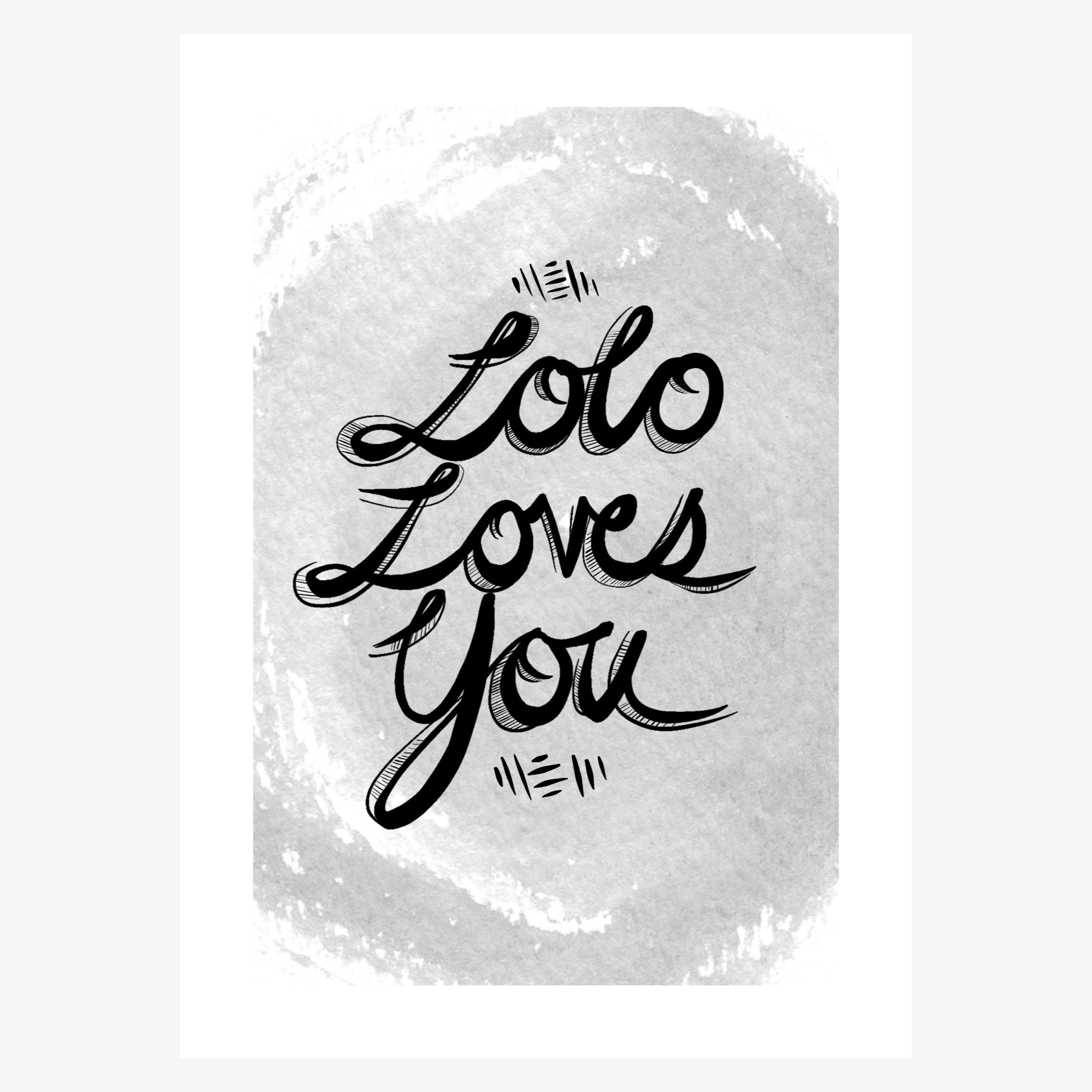 Lolo Loves You Art Print | The Lola x Kenneth Collaboration